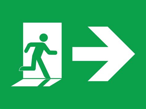 Running Man Right Arrow Sign New Signs