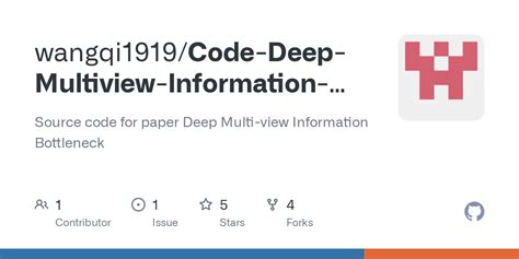 GitHub Wangqi Code Deep Multiview Information Bottleneck Source Code For Paper Deep Multi
