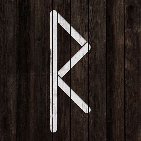 Elder Futhark Raidho Rune Stencil