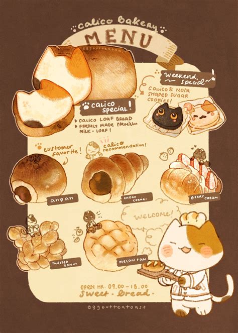 Cute Food Art Cute Art Bakery Menu Cafe Menu Foodie Art Food