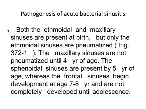Acute Bacterial Sinusitis Pptx