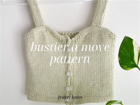 Bustier A Move Knitting Pattern Summer Knit Top Sweetheart Neck Aran
