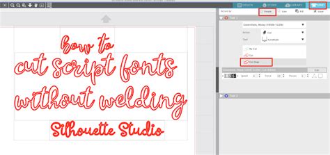 Trick To Cutting Script Fonts Without Welding Silhouette School