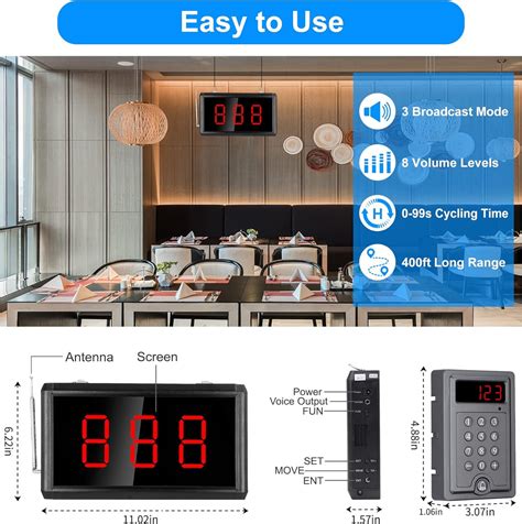 Calltou Wireless Queue Calling System Restaurant Speaker System Calltou
