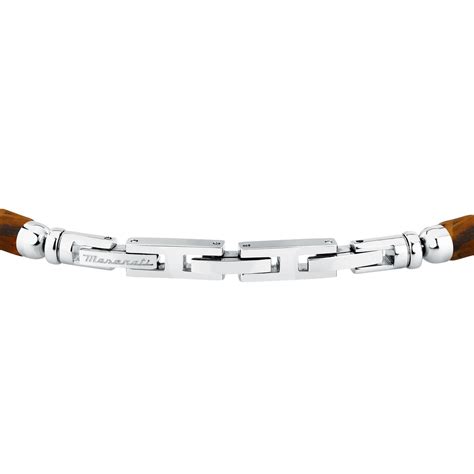 Maserati Jewels Iconic Bracelet Tiger Eye Stoandip Blk 193cm Moores