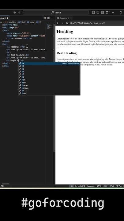 Html Heading And Paragraph Tags 34 Of 5000 Goforcoding Goforcoding Javascript Shorts