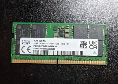 SK Hynix 16GB DDR5 4800MHz Laptop Memory SODIMM hmcg78mebsa095n | eBay