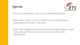 Telecom Manage Services NOC Operations Set Up PDF Computer Networking Computing