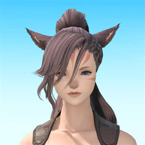 헤어카탈로그 땋은 포니테일 크리스탈샵 파이널판타지14