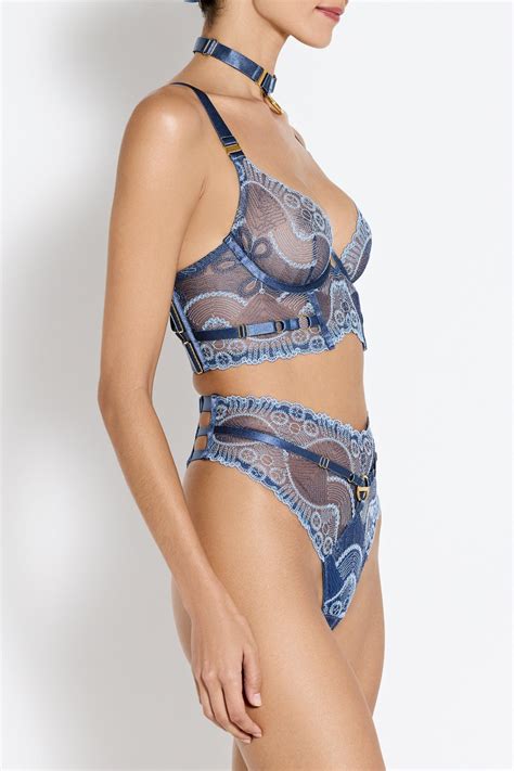 Bordelle Luxury Underwear Tierra Longline Bodice Bra Black