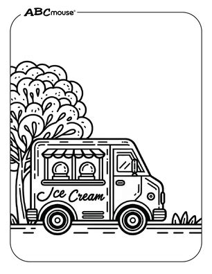 Free Printable Ice Cream Truck Coloring Pages Abcmouse