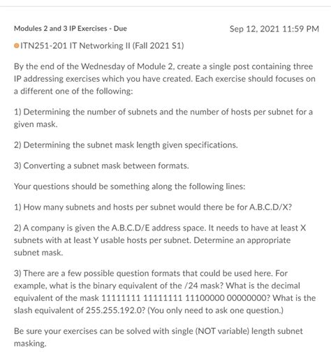 Modules 2 And 3 Ip Exercises Due Sep 12 2021 1159