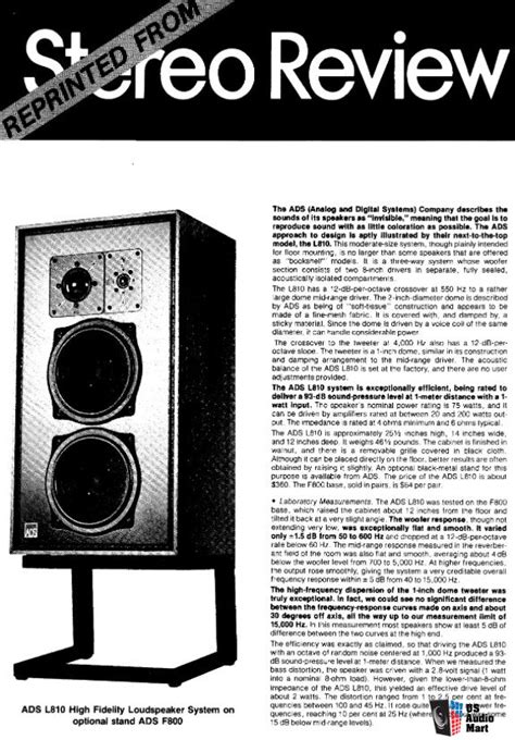 Ads L810 High Fidelity Loudspeakers Beautiful Photo 5304897 Us