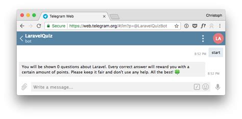 How I Built The Laravelquiz Chatbot With Botman And Laravel Christoph