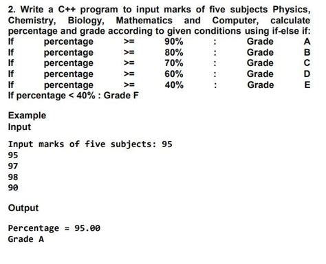 Solved 2 Write A C Program To Input Marks Of Five