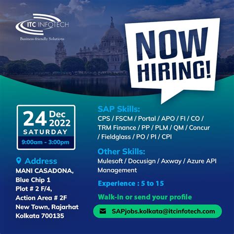 Itc Infotech On Twitter An Exciting Career With Itcinfotech In Kolkata For Sap Salesforce