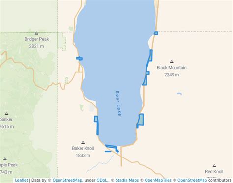 Bear Lake State Park In Laketown Map And Routes