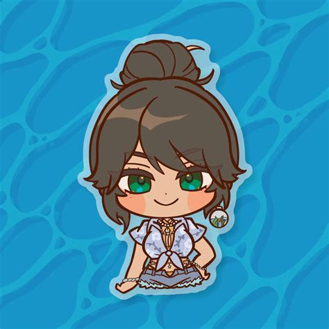 Summer Akemi Clear Sticker Hovercat