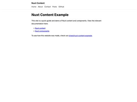 Nuxt Content Example By Ninest A Nuxt Template Built At Lightspeed