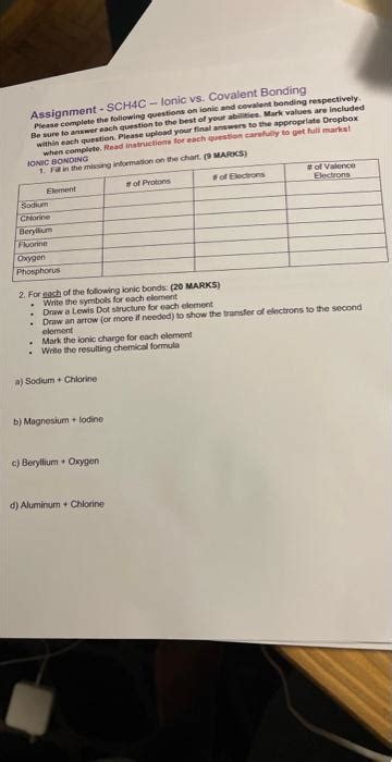solved assignment 5ch4c lonic vs covalent bonding pease