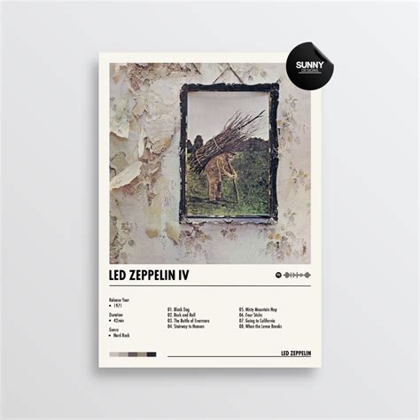 Led Zeppelin Led Zeppelin Iv Album Cover Poster Sunny Designs Posters