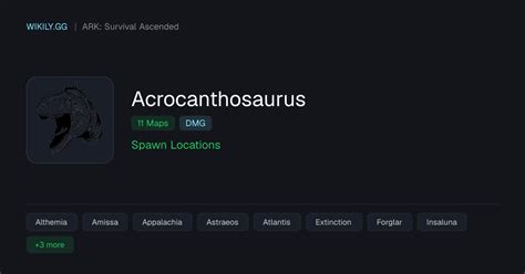 Acrocantosauro Spawnorte Ark Survival Ascended