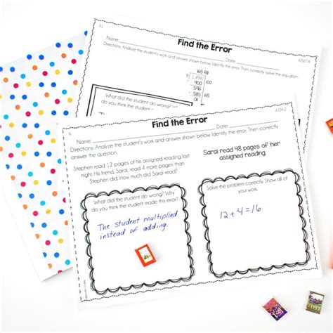 implementing math error analysis in your classroom {freebie included