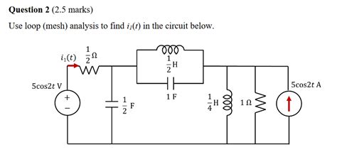 Solved Use Loop Mesh Analysis To Find Ilt In The Circuit