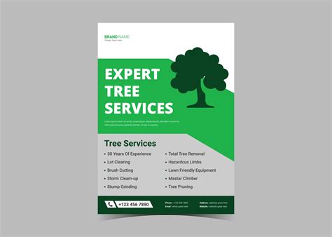 Tree Service Flyer Design Template 3323215 Vector Art At Vecteezy
