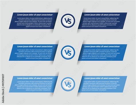 Infographic Versus And Comparison Template Design Concept For Business Presentation Banner
