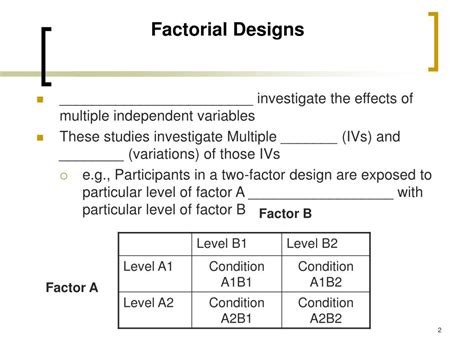 Factorial Design