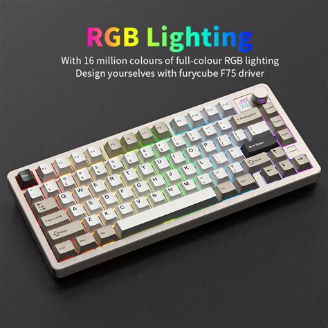 FURYCUBE F Aluminium Mechanical Keyboard GASKET Structure Wireless RGB Gaming Keyboard