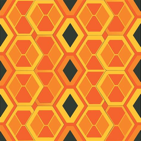 Hexagon Geometric Pattern Seamless Hex Background Abstract Honeycomb Cell Vector Illustration