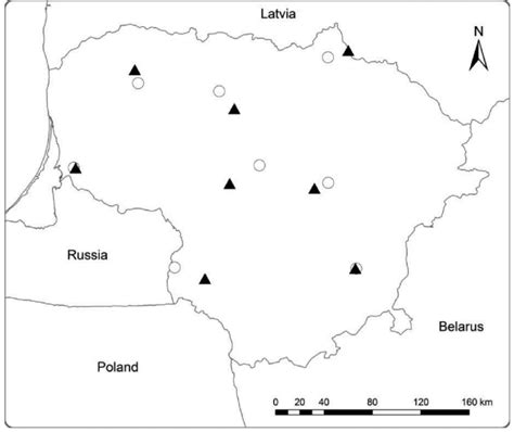 Location Of Phenological Observation Stations Black Triangles And