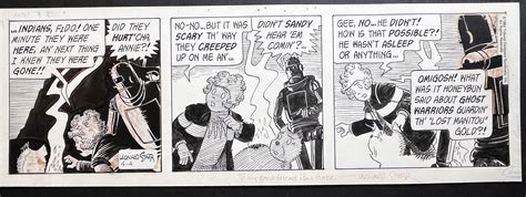 leonard starr little orphan annie w robot in johnny c s comic strip