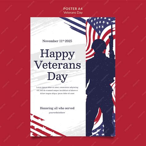 Free Psd Veterans Day Celebration Poster Template