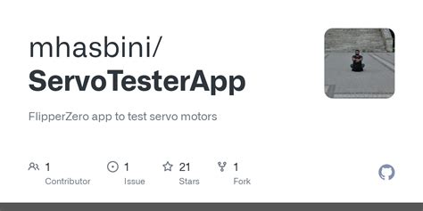 GitHub Mhasbini ServoTesterApp FlipperZero App To Test Servo Motors