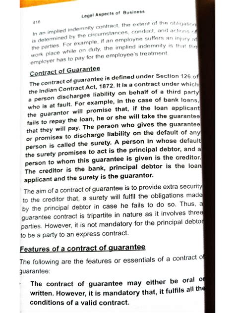 Contract Of Guarantee Pdf