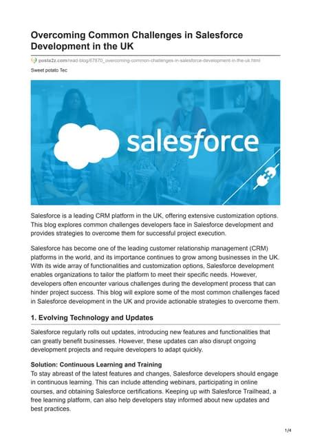 Overcoming Common Challenges In Salesforce Development In The Uk Pdf