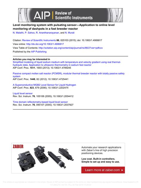 pdf level monitoring system with pulsating sensor—application to online level monitoring of