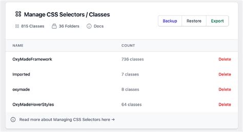 Manage CSS Selectors Learn OxyMade
