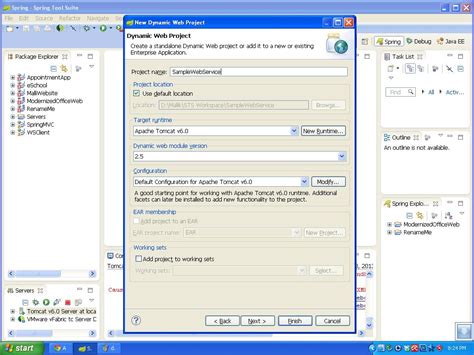 Create A Dynamic Web Project Using Sts Mv Techbytes