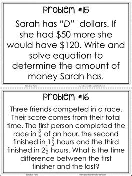 Middle School Math Word Problems By Beyond The Worksheet With