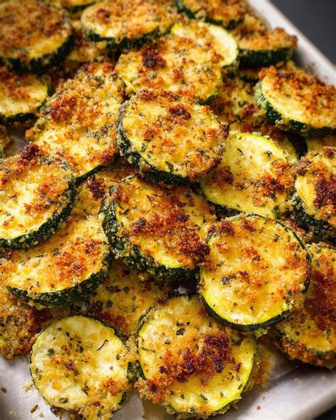 Baked Zucchini And Cheese Crispy And Delicious