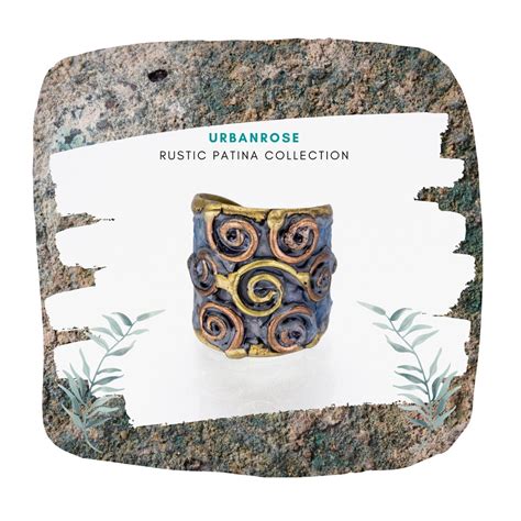 Brass Ring Rustic Patina Ring Brass Patina Ring Artisan Patina