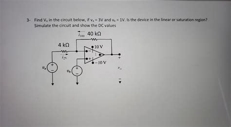 Solved Find V In The Circuit Below If Va V And Vb Chegg Com