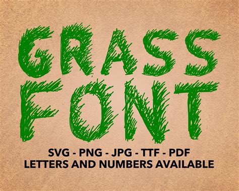 Grass Font Svg Grass Font For Cricut Grass Font Svg Png  Ttf Pdf Grass Font For Canva