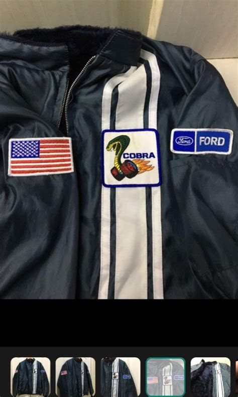 Vintage Ford Shelby Cobra Racing Jacket Bomber Jacket Mens Fashion