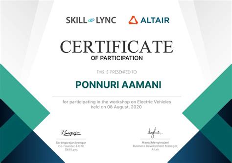 Aamani Ponnuri On Linkedin Skilllync Altair
