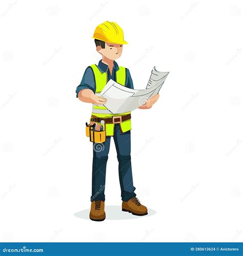 worker is reading 2 colored line icon simple colored element